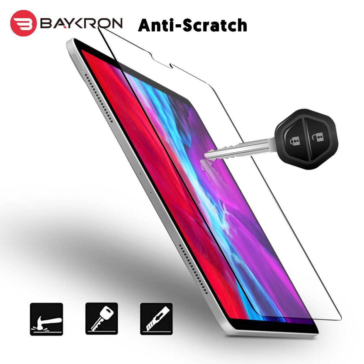 The BAYKRON Premium Screen Protector with Edge to Edge design for iPad ...