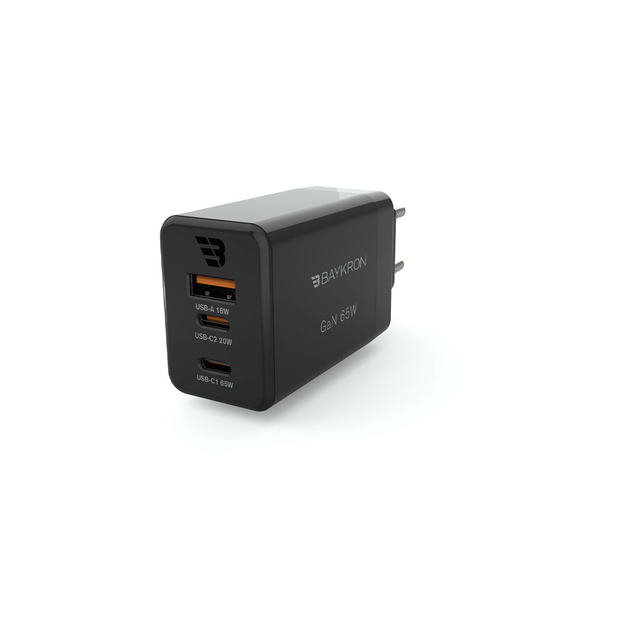 BAYKRON Premium 65W GaN Ultra Fast Triple Port Wall Charger with USB-A ...