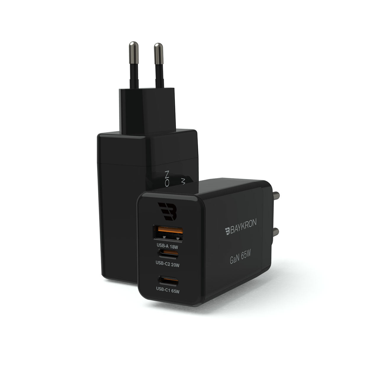 BAYKRON Premium 65W GaN Ultra Fast Triple Port Wall Charger with USB-A ...