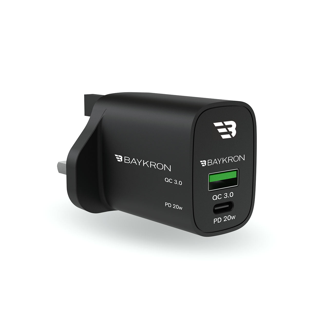 BAYKRON 36W Fast Charging Dual Port Wall Charger with Type-C™ Power De ...