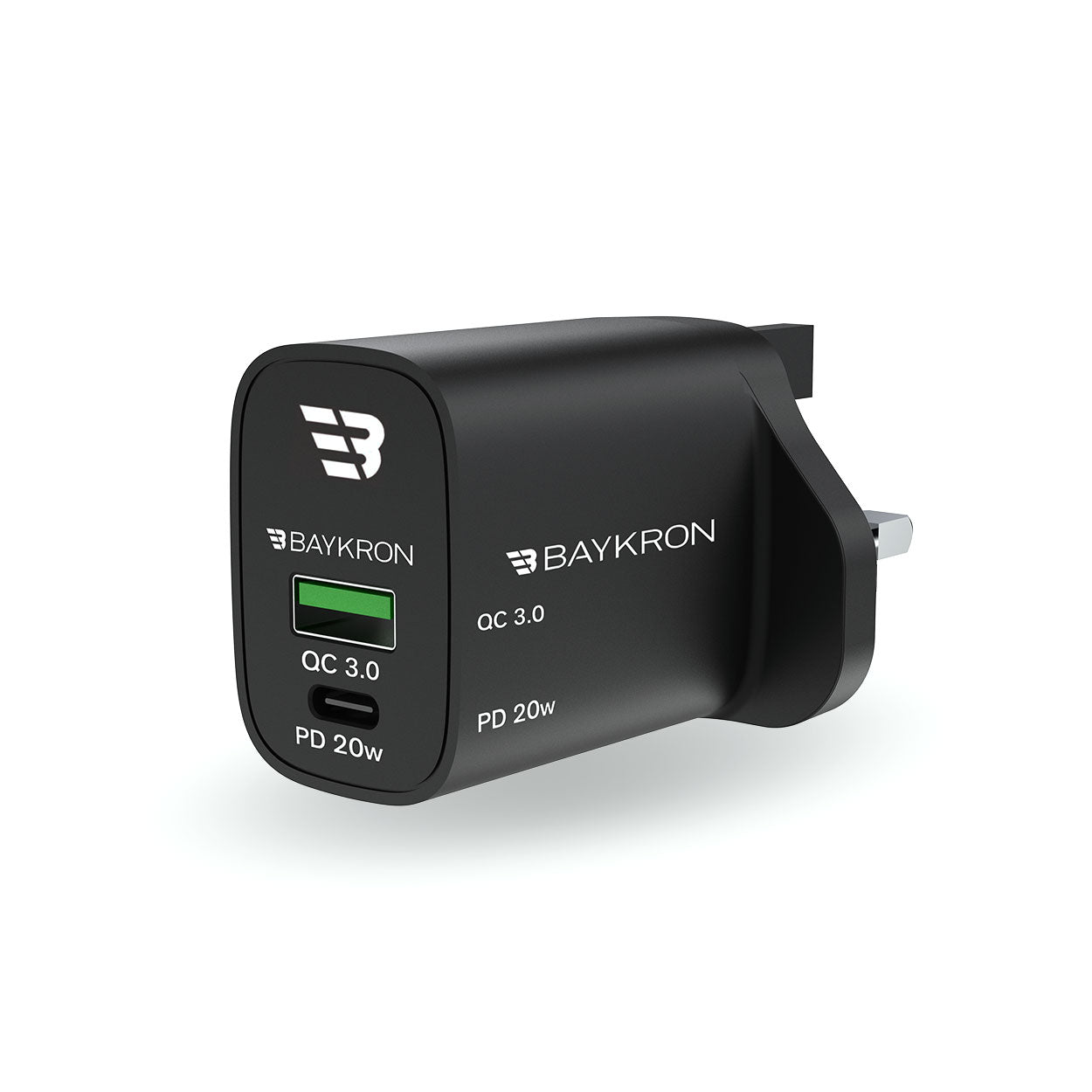 BAYKRON 36W Fast Charging Dual Port Wall Charger with Type-C™ Power De ...