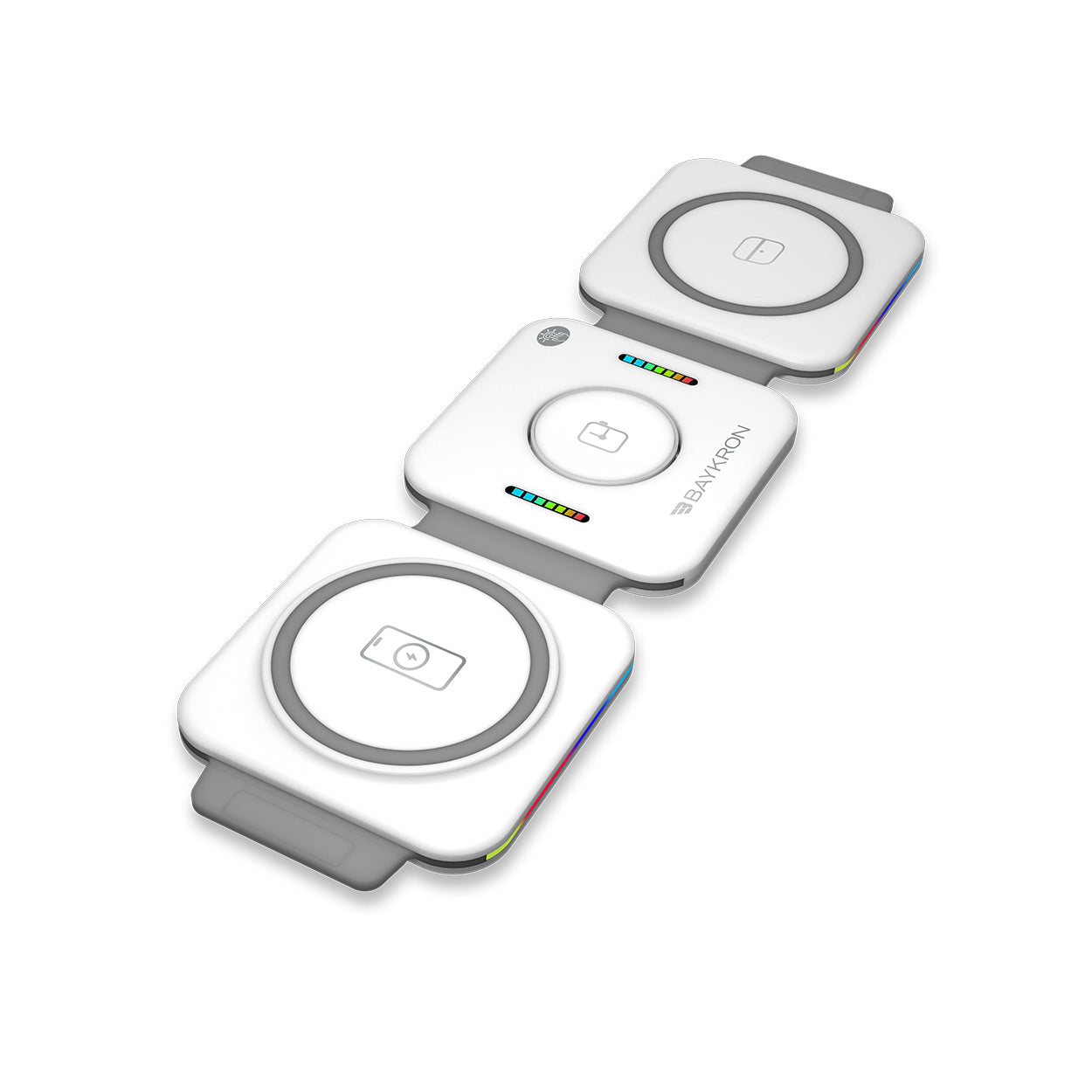 BAYKRON Premium Trio Folding Charger 3 in 1 magnetic wireless MagSafe ...